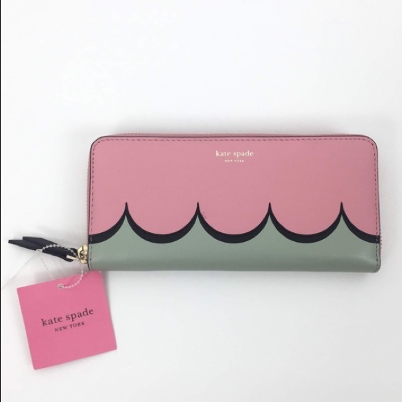 kate spade | Bags | Kate Spade Scallop Slim Continental Wallet Nwt ...